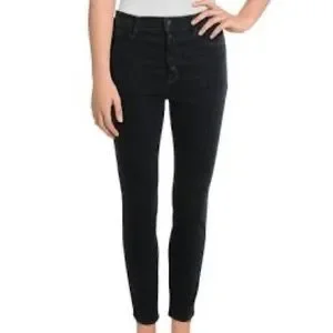 J Brand | Jeans | J Brand Lillie Black Leopard Print High Rise Crop ...